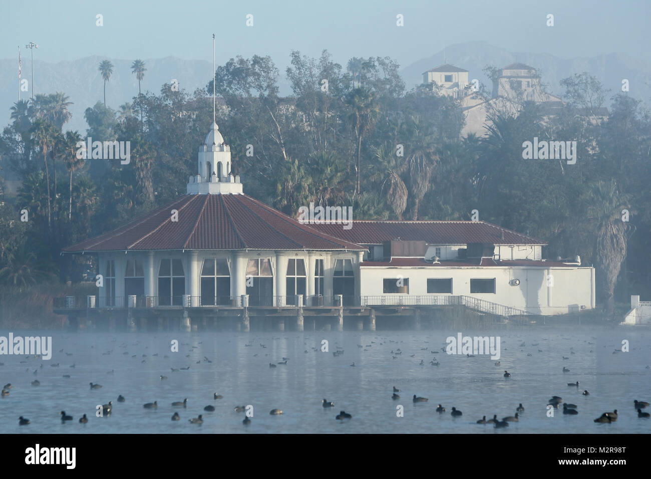 NORCO, Calif. (Oct. 18, 2011) Early morning fog shrouds Lake Norconian ...