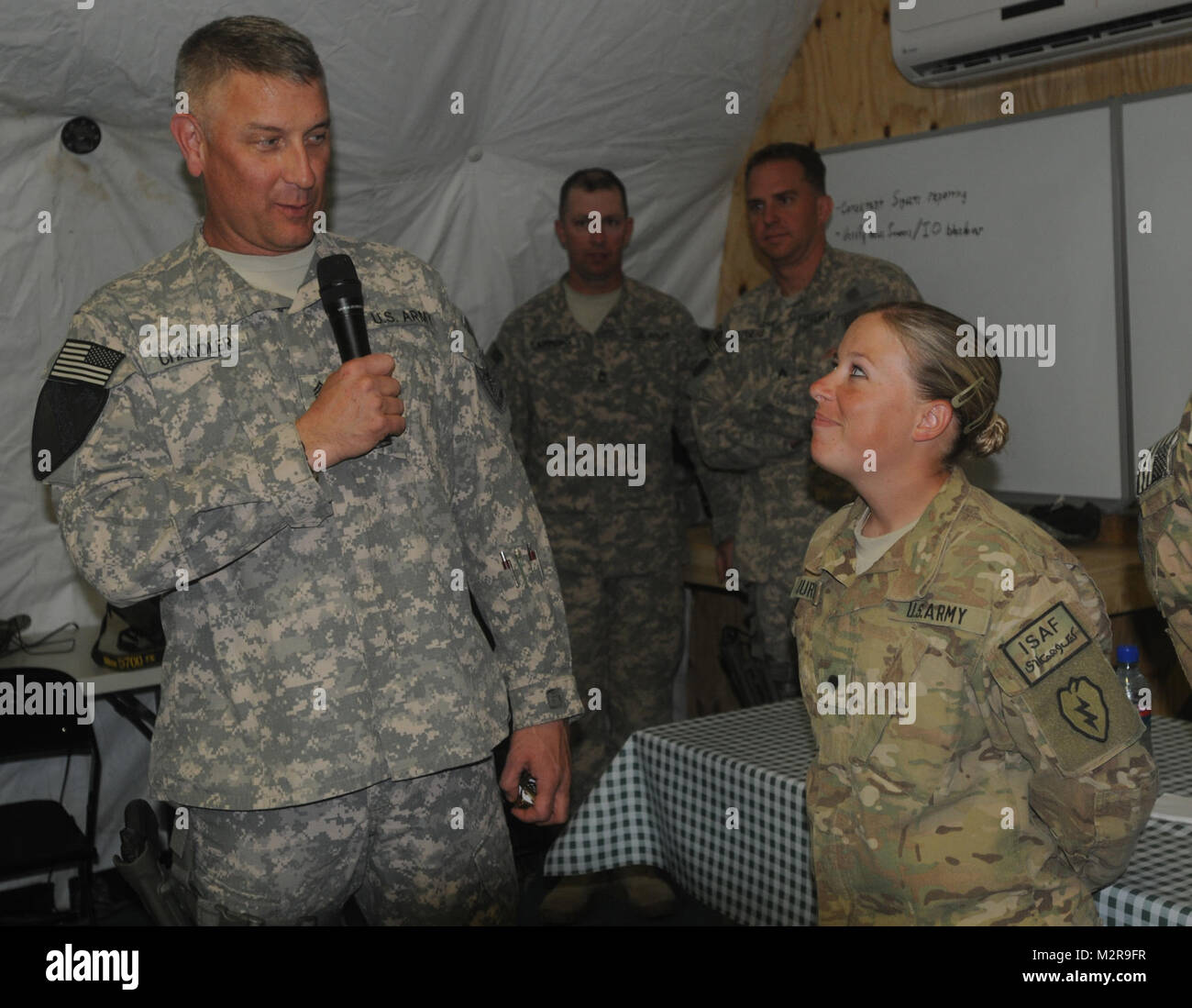 Raymond F. Chandler III, the Sergeant Major of the Army, visits with ...