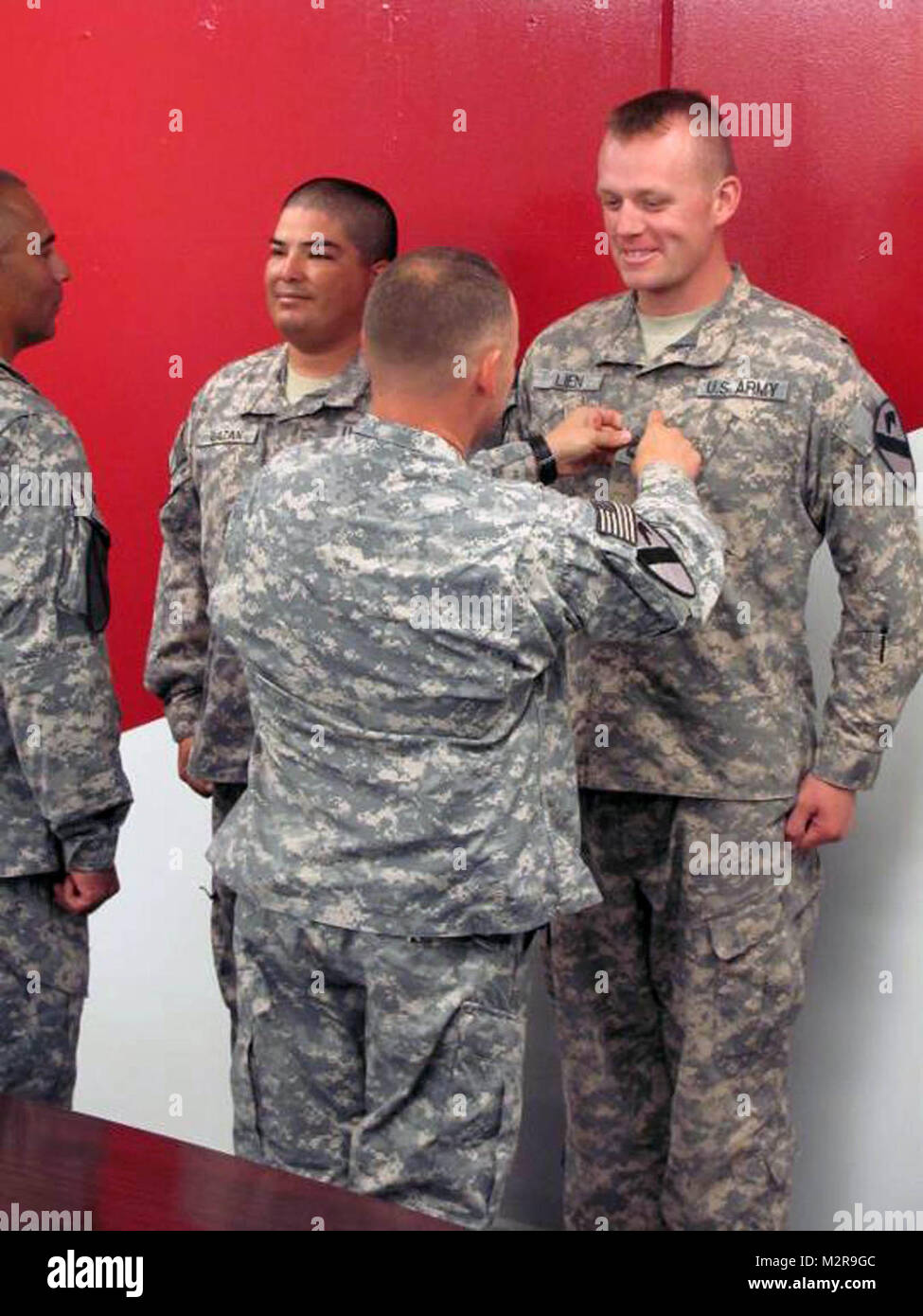 Sgt. 1st Class Hugo Bazan and Nicholas Lien from the 1st Battalion ...