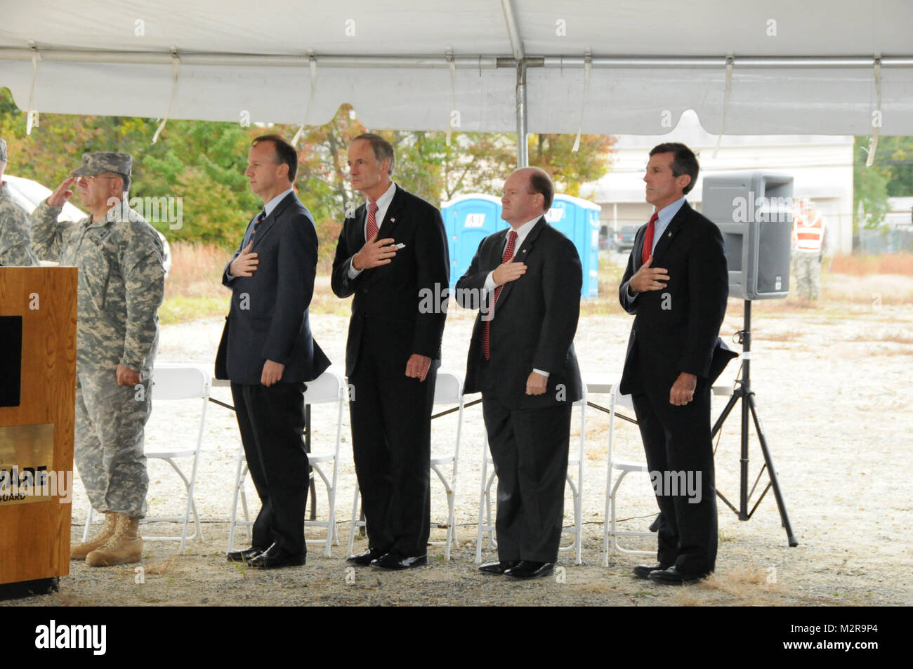 Elected officials by Delaware National Guard Stock Photo - Alamy