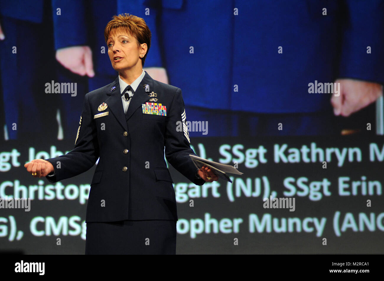 Air Force Chief Master Sgt. Denise Jelinski-Hall, the senior enlisted ...