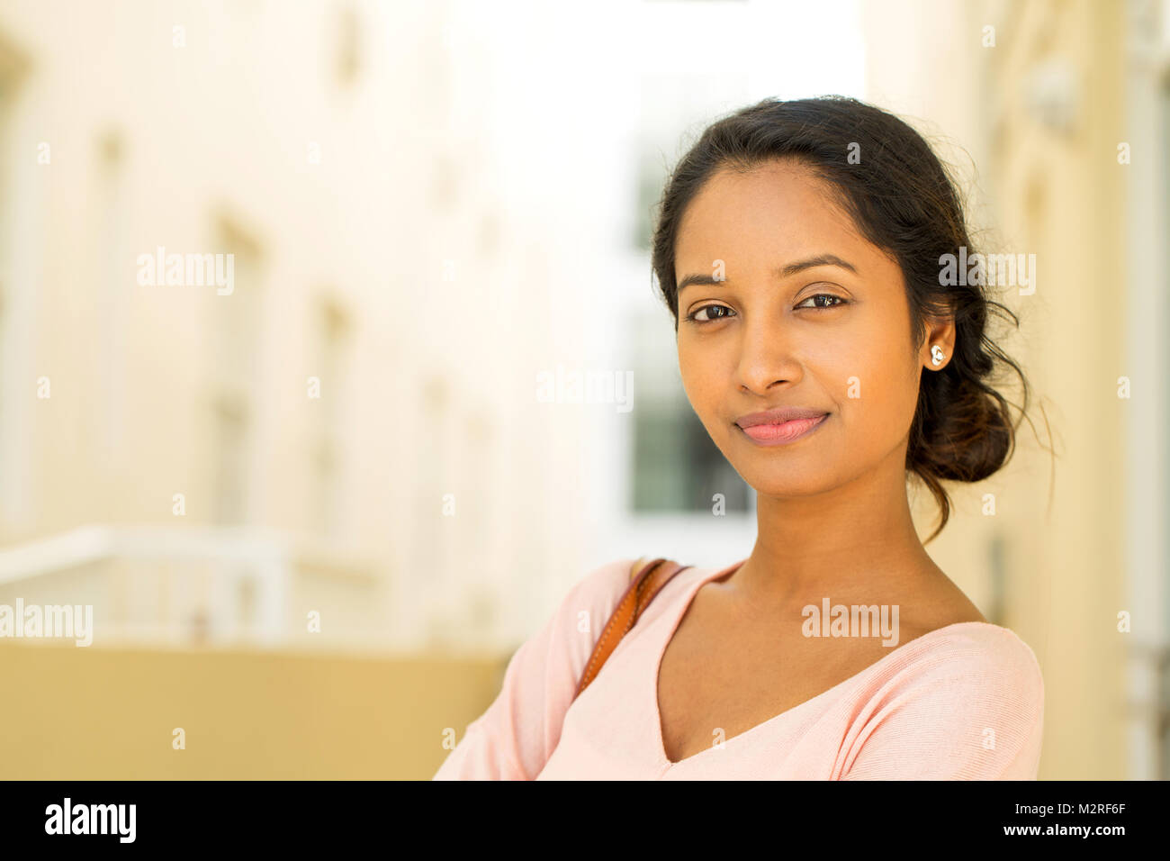 Young beautiful hispanic woman smiling Stock Photo - Alamy