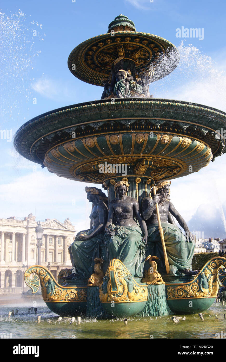 Paris france figure fountain concorde square hi-res stock photography ...