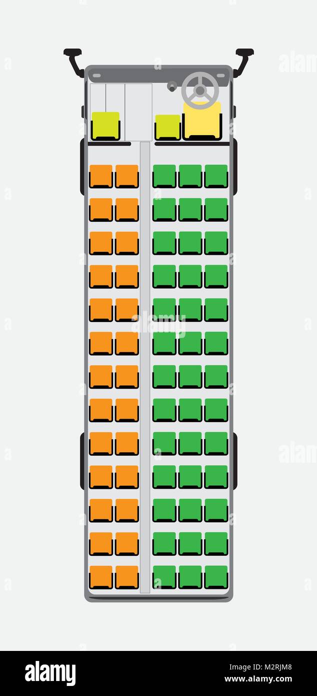 Front Open door Bus seat map with no restroom Stock Vector Image & Art ...