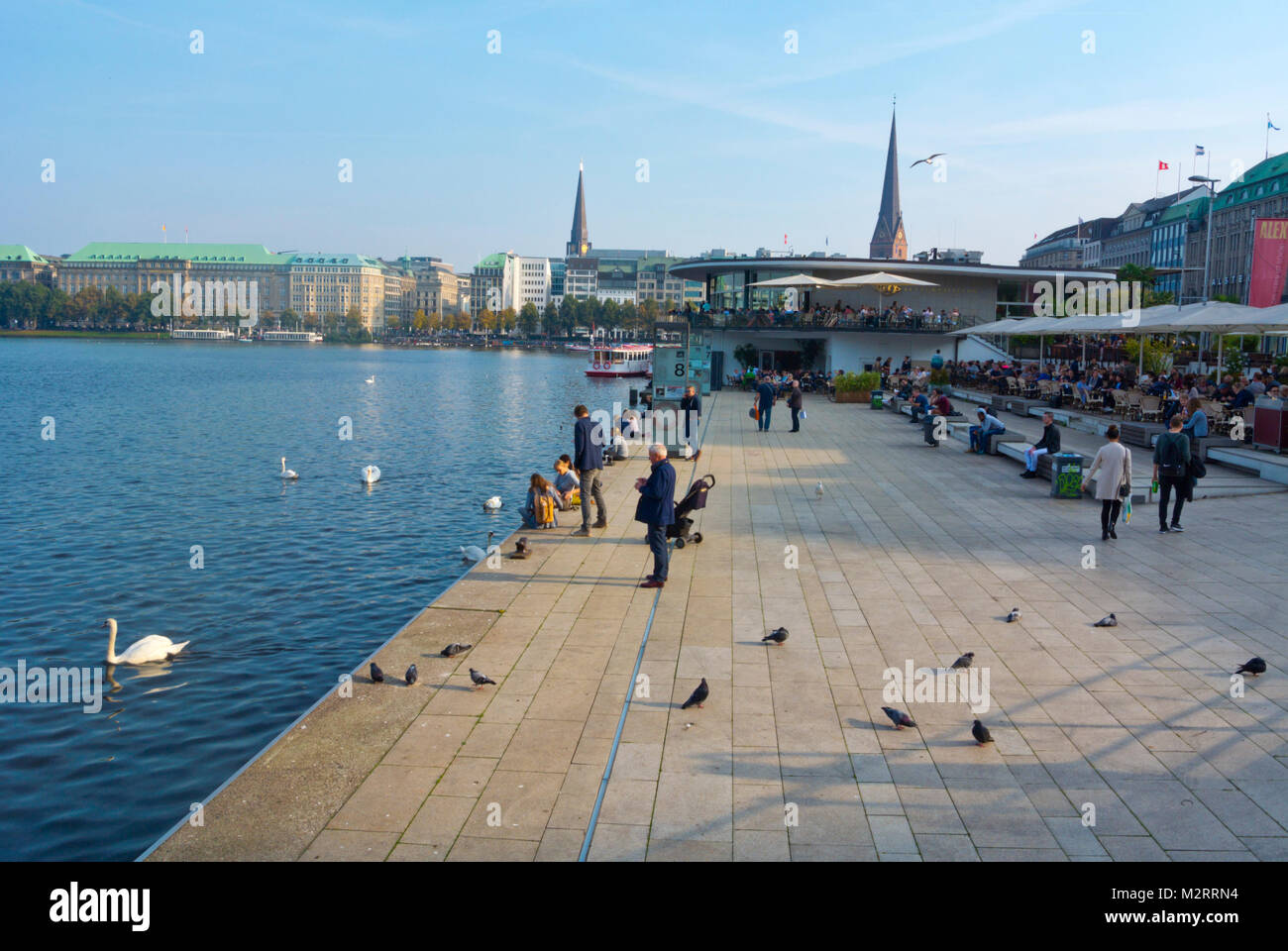 Jungfernstieg, Binnenalster, Hamburg, Germany Stock Photo - Alamy