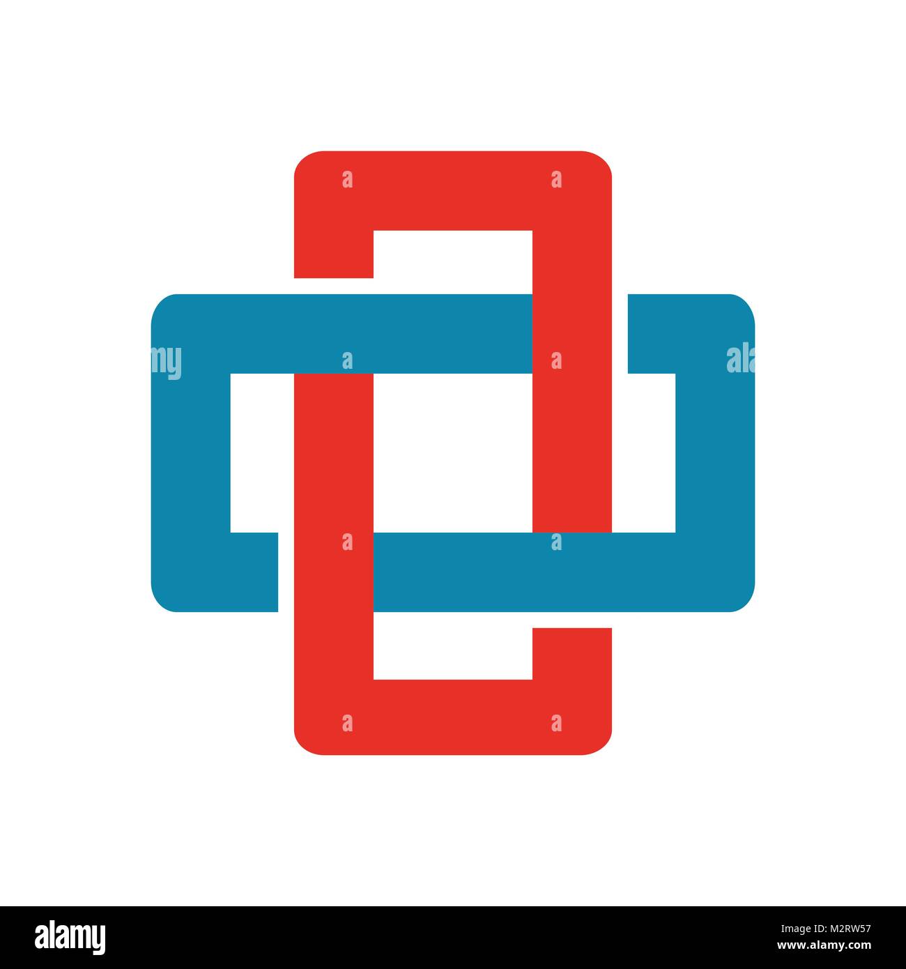 Cross Chain Box Abstract Corporate Symbol Vector Illustration Graphic ...