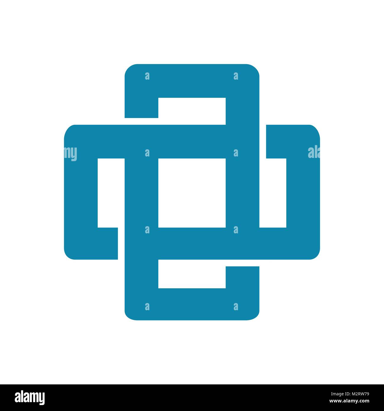One Color Crossh Chain Box Abstract Corporate Symbol Vector ...