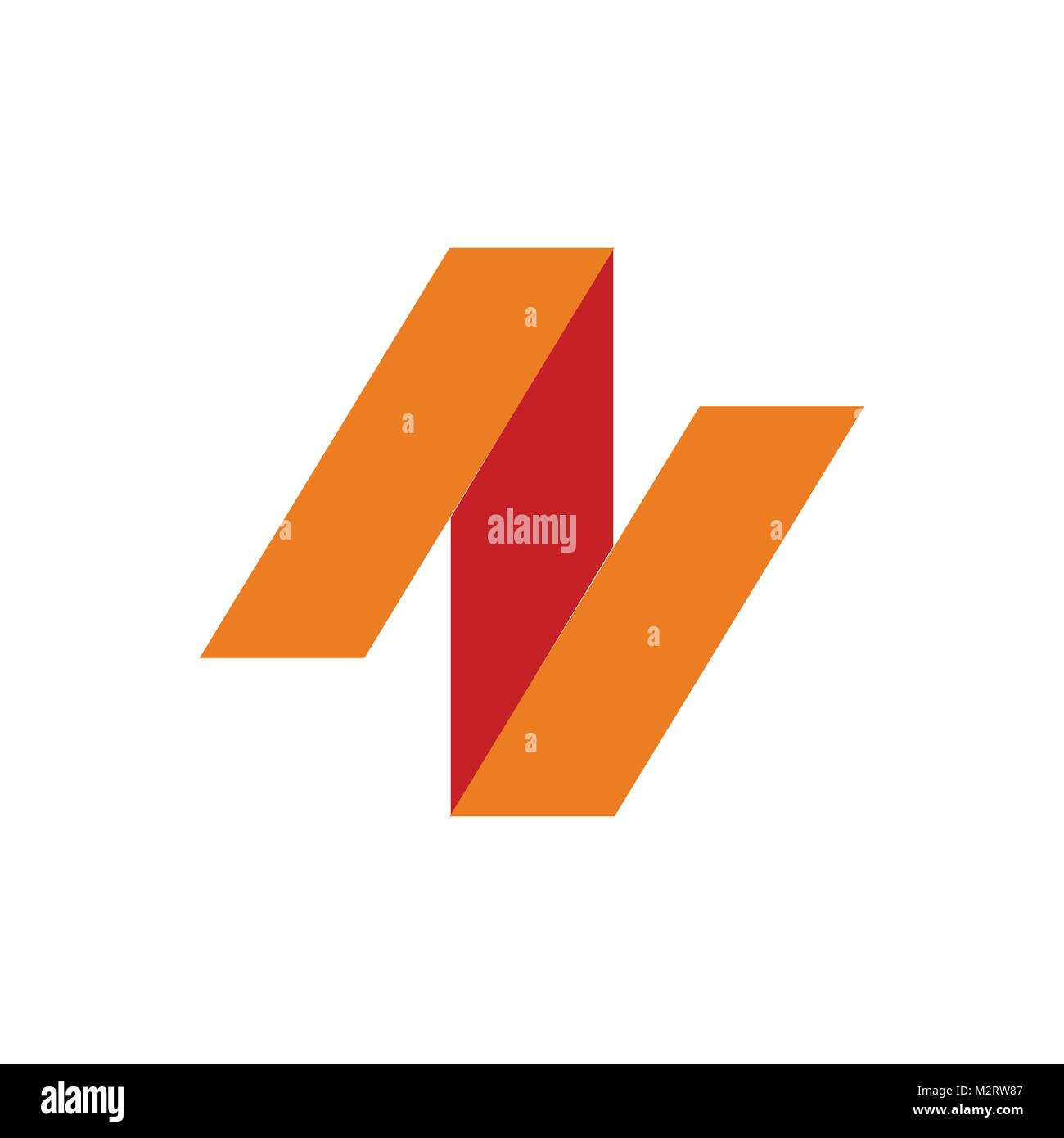 Initial Letter Diagonal Shape Abstract Corporate Symbol Vector ...