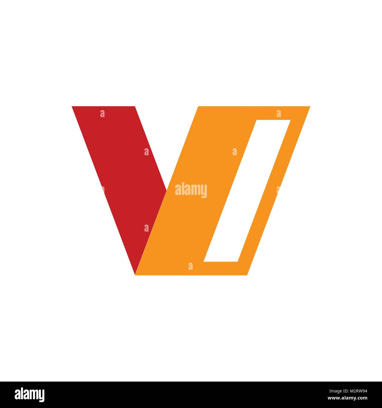 Initial V Letter Abstract Corporate Symbol Vector Illustration Graphic ...