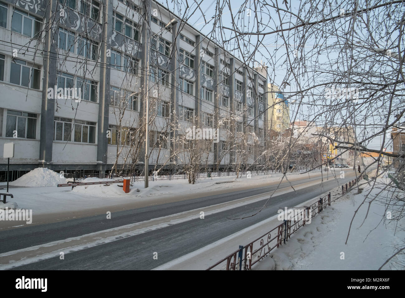 A street scene in Yakutsk in Siberia Yakutsk is a major port on the ...