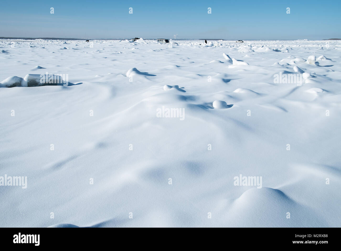 The river Lena near Yakutsk in Siberia, becomes a major highway when it ...