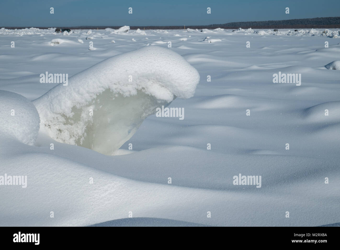 The river Lena near Yakutsk in Siberia, becomes a major highway when it ...