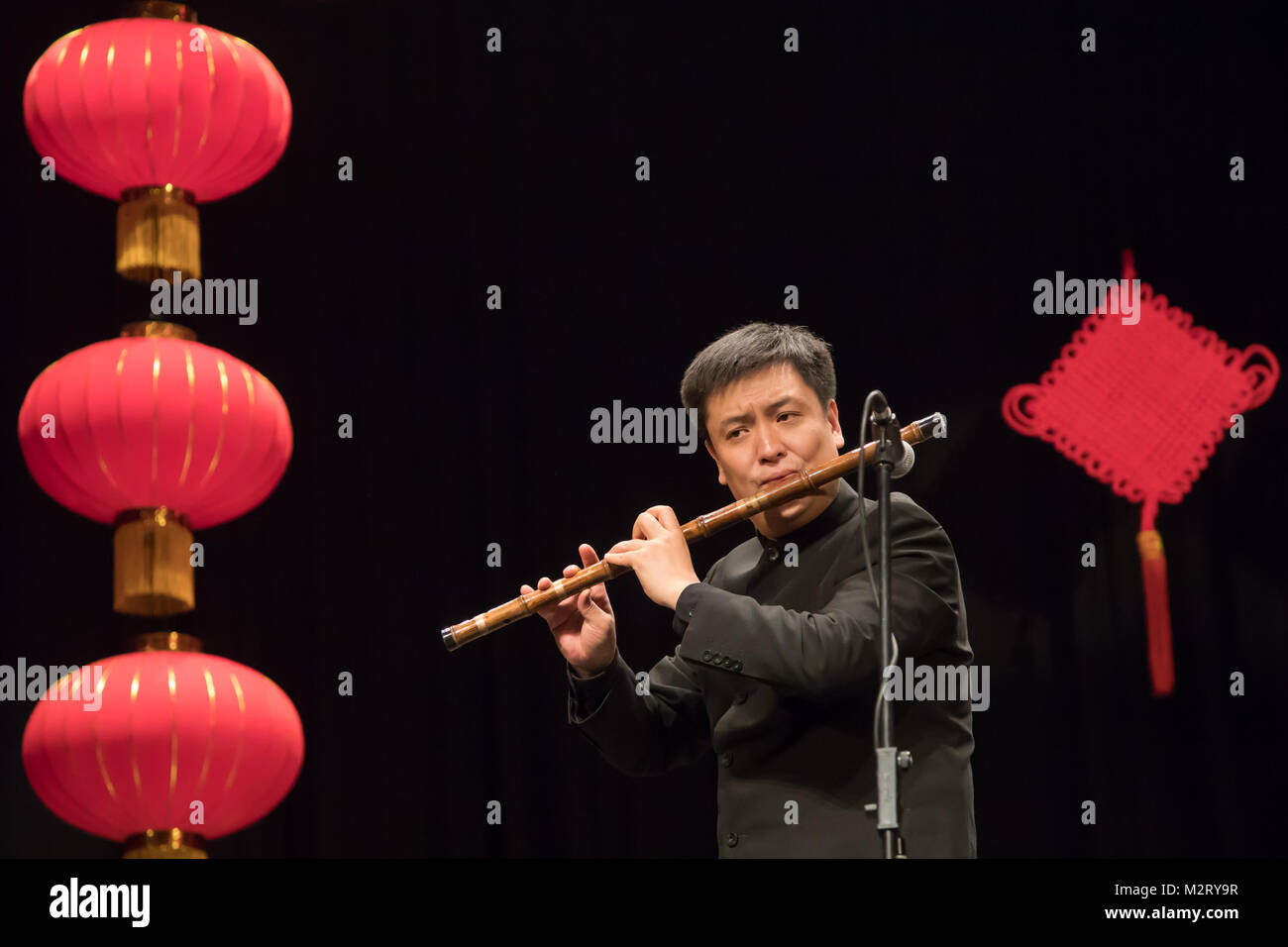 Budapest, Hungary. 7th Feb, 2018. Wang Hua with the Chinese Elk Chamber ...