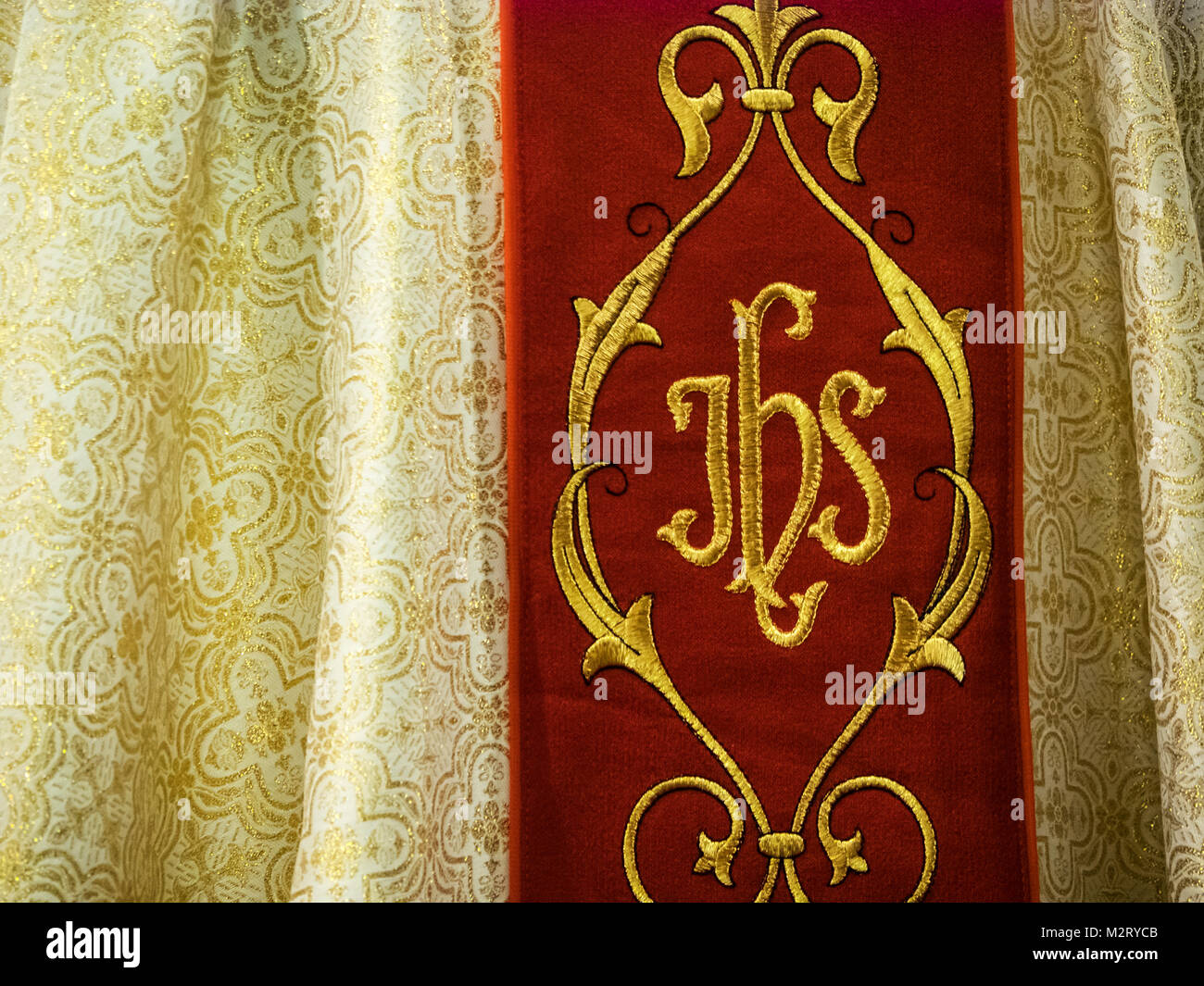 Kiev, Ukraine. 7th February, 2018. Detail of the ceremonial cloak of ...