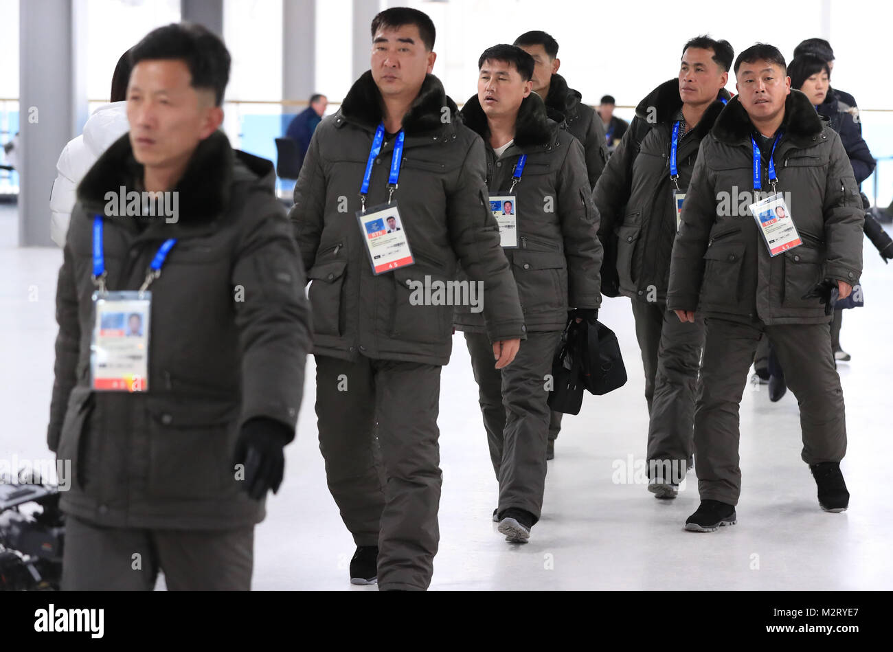 South Korea. 08th Feb, 2018. N. Korean reporters at Olympics A group of ...