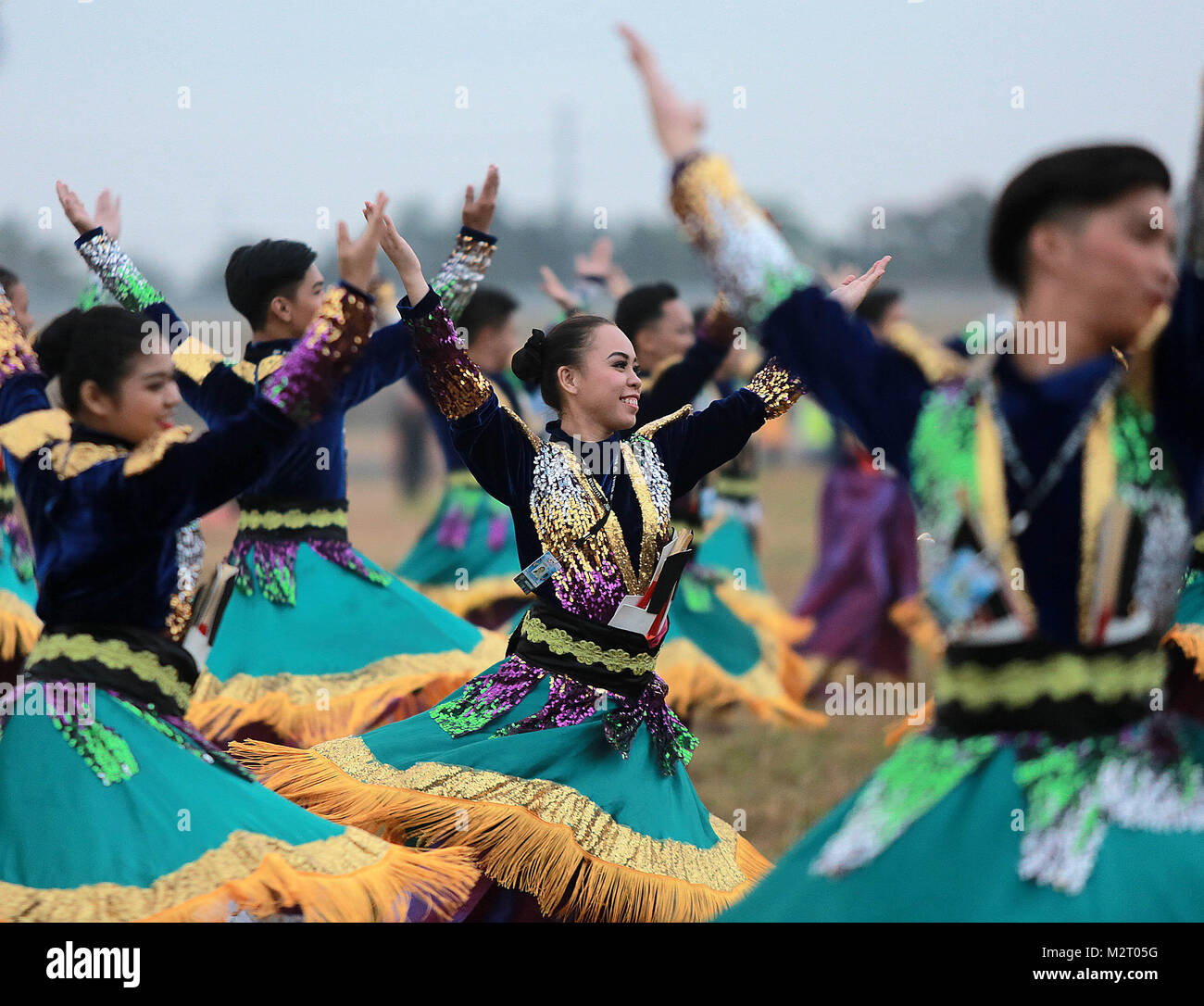 Pampanga, Philippines. 8th Feb, 2018. Dancers perform during the 22nd ...