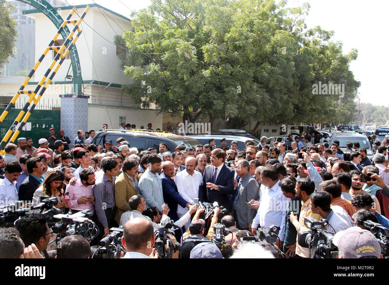 Karachi, Pakistan. 7th February, 2018. Sindh Chief Minister, Syed Murad ...