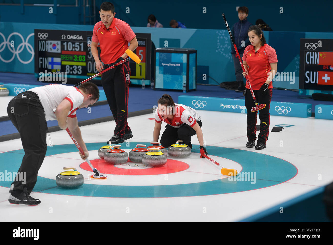 Jenny PERRET, Martin RIOS, Team SUI, Schweiz, WANG Rui, und BA Dexin ...