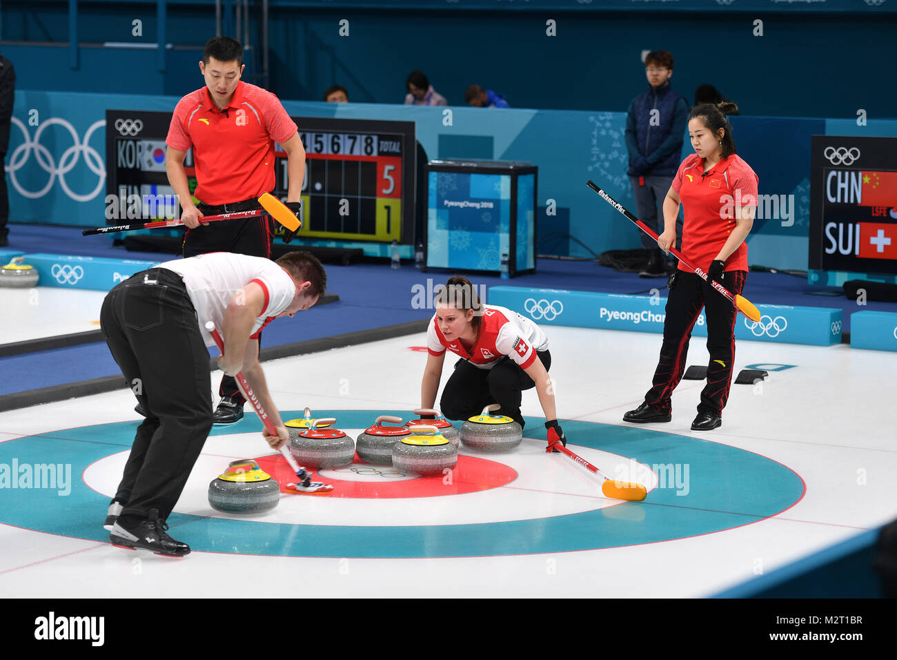 Jenny PERRET, Martin RIOS, Team SUI, Schweiz, WANG Rui, und BA Dexin ...