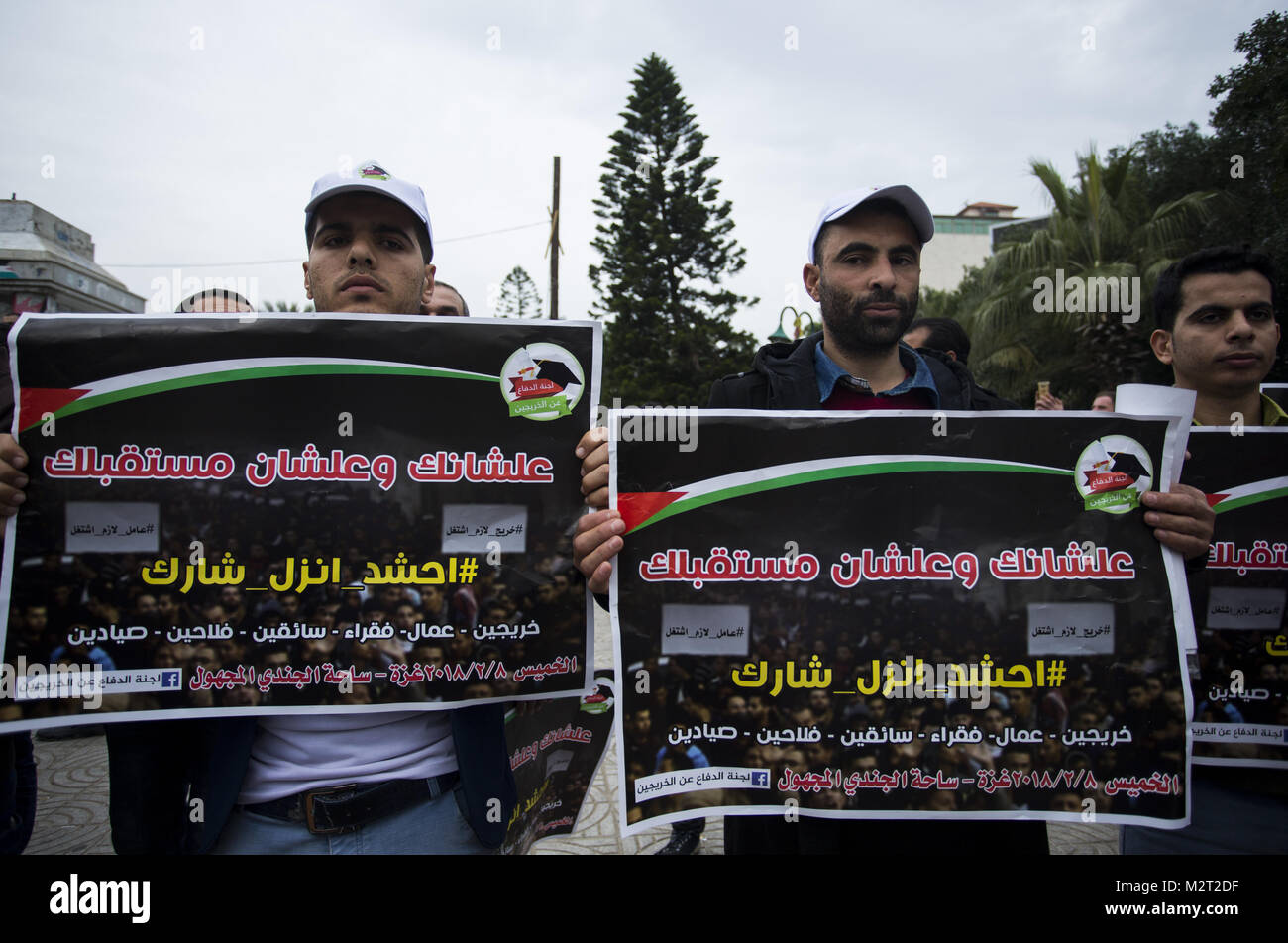Gaza City, The Gaza Strip, Palestine. 8th Feb, 2018. Palestinian ...