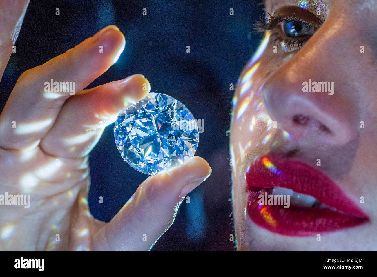 London, UK. 8th February, 2018. The Rarest White Diamond ever to come ...