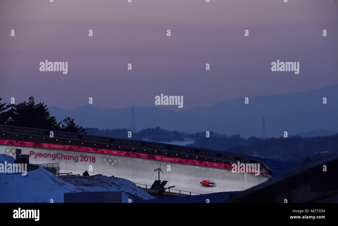 Luge olympic sliding centre ahead pyeongchang 2018 winter olympic games ...