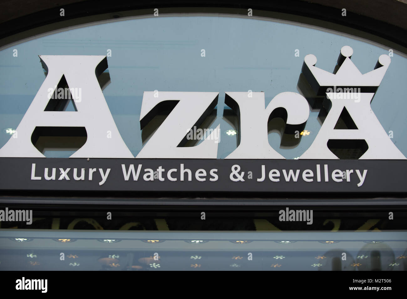 Prague, Czech Republic. 8th Feb, 2018. Azra logo seen in Prague. Credit ...