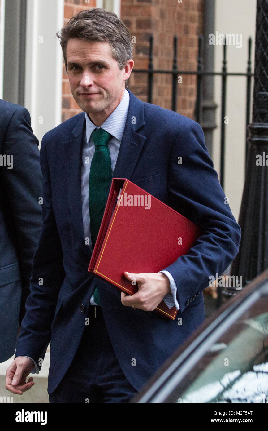 London, UK. 8th February, 2018. Gavin Williamson MP, Secretary of State ...