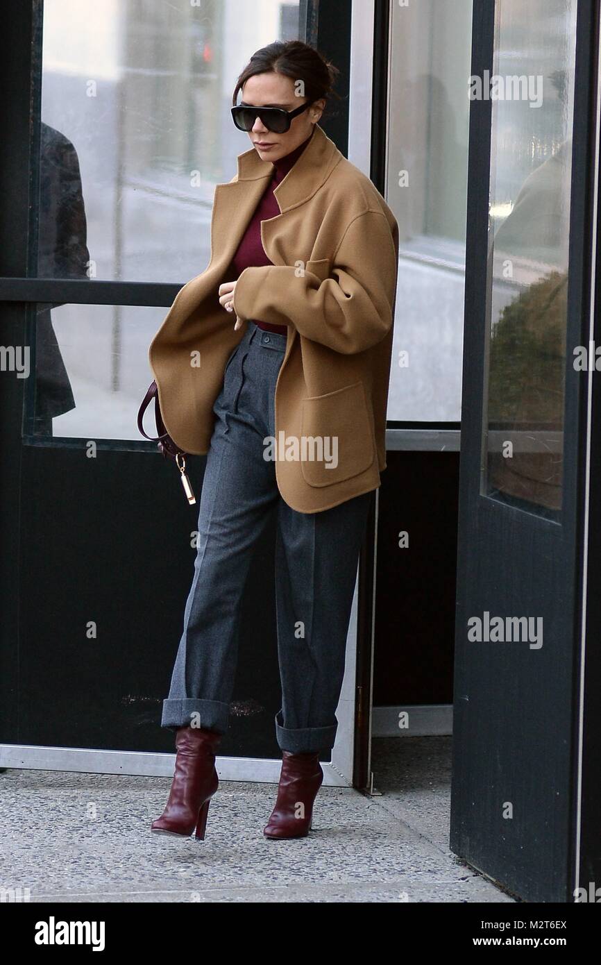 New York, NY, USA. 8th Feb, 2018. Victoria Beckham out and about for ...