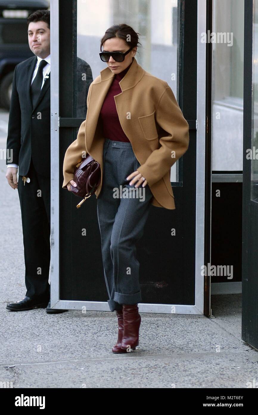 New York, NY, USA. 8th Feb, 2018. Victoria Beckham out and about for ...