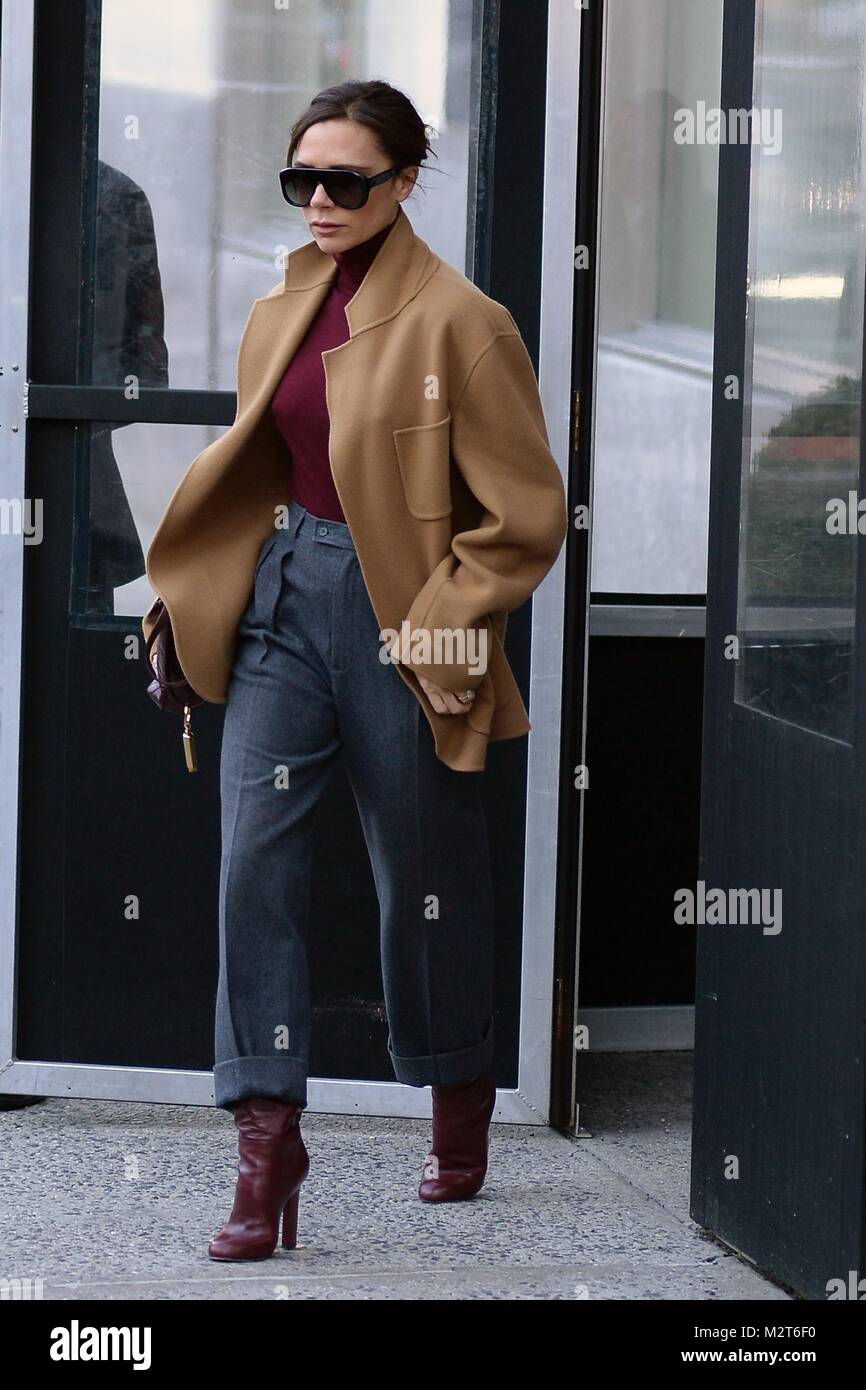 New York, NY, USA. 8th Feb, 2018. Victoria Beckham out and about for ...
