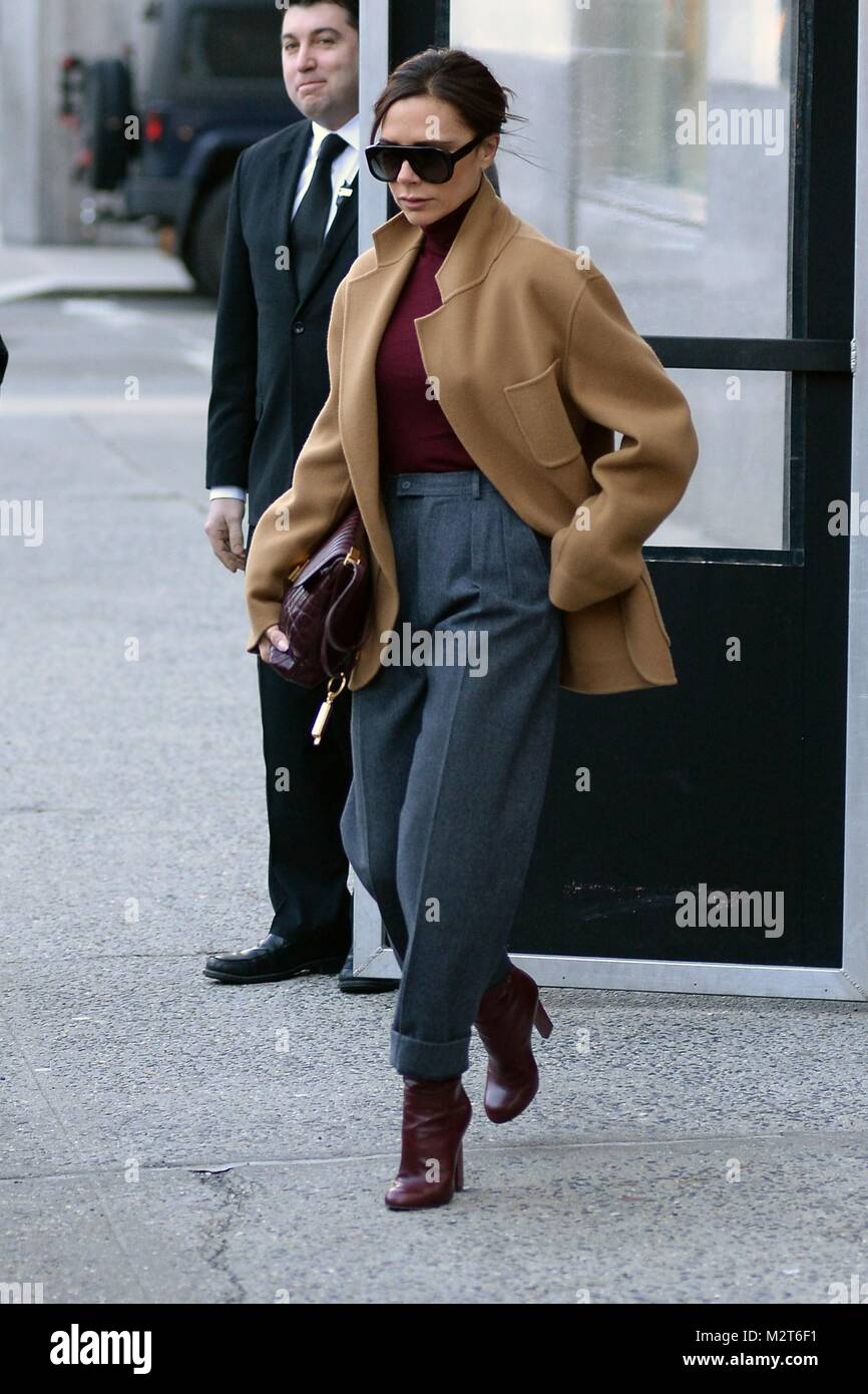 New York, NY, USA. 8th Feb, 2018. Victoria Beckham out and about for ...