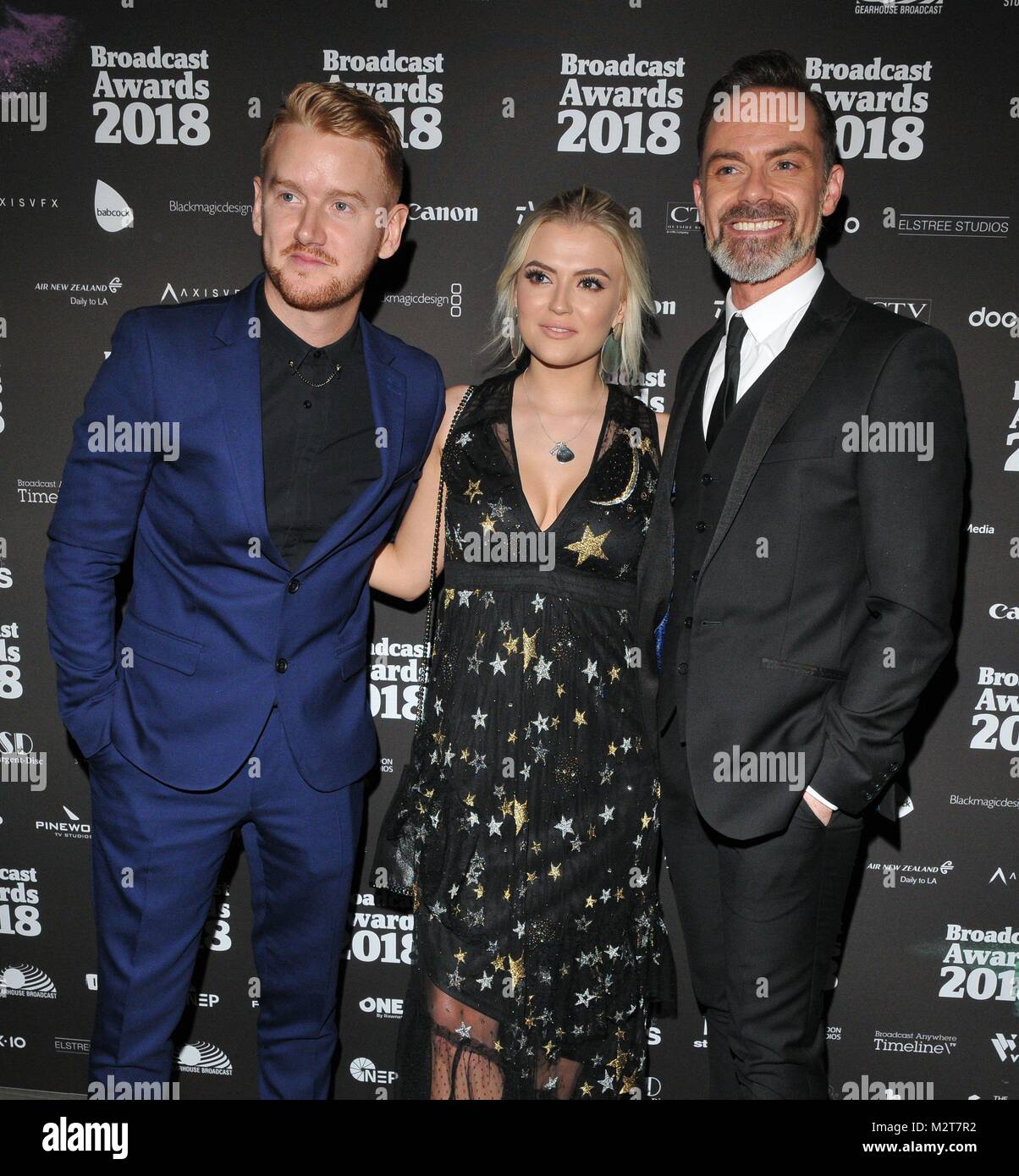 London,UK. Mikey North, Lucy Fallon and Daniel Brocklebank at the ...