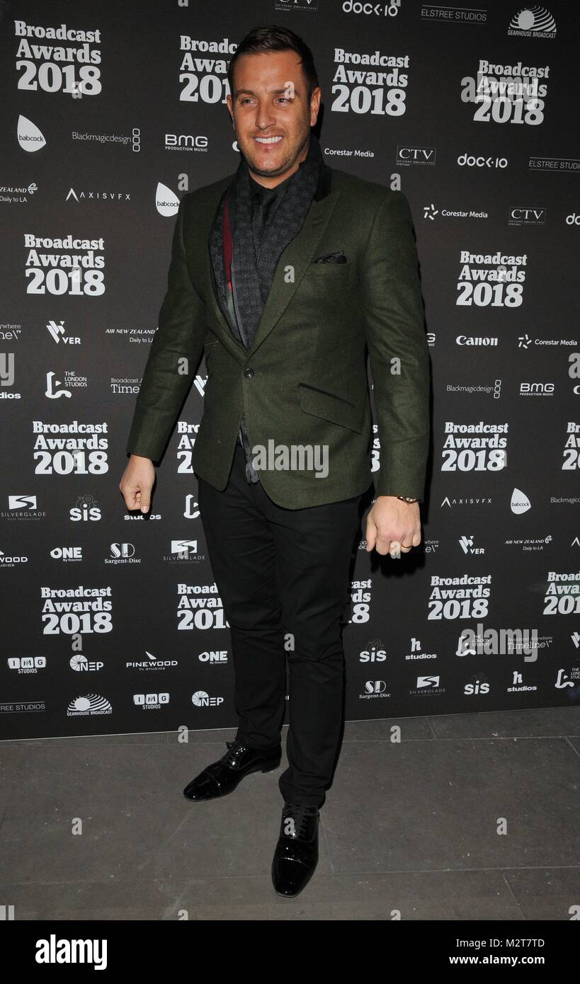 London,UK. Elliott Wright at the Broadcast Awards 2018, Grosvenor House ...