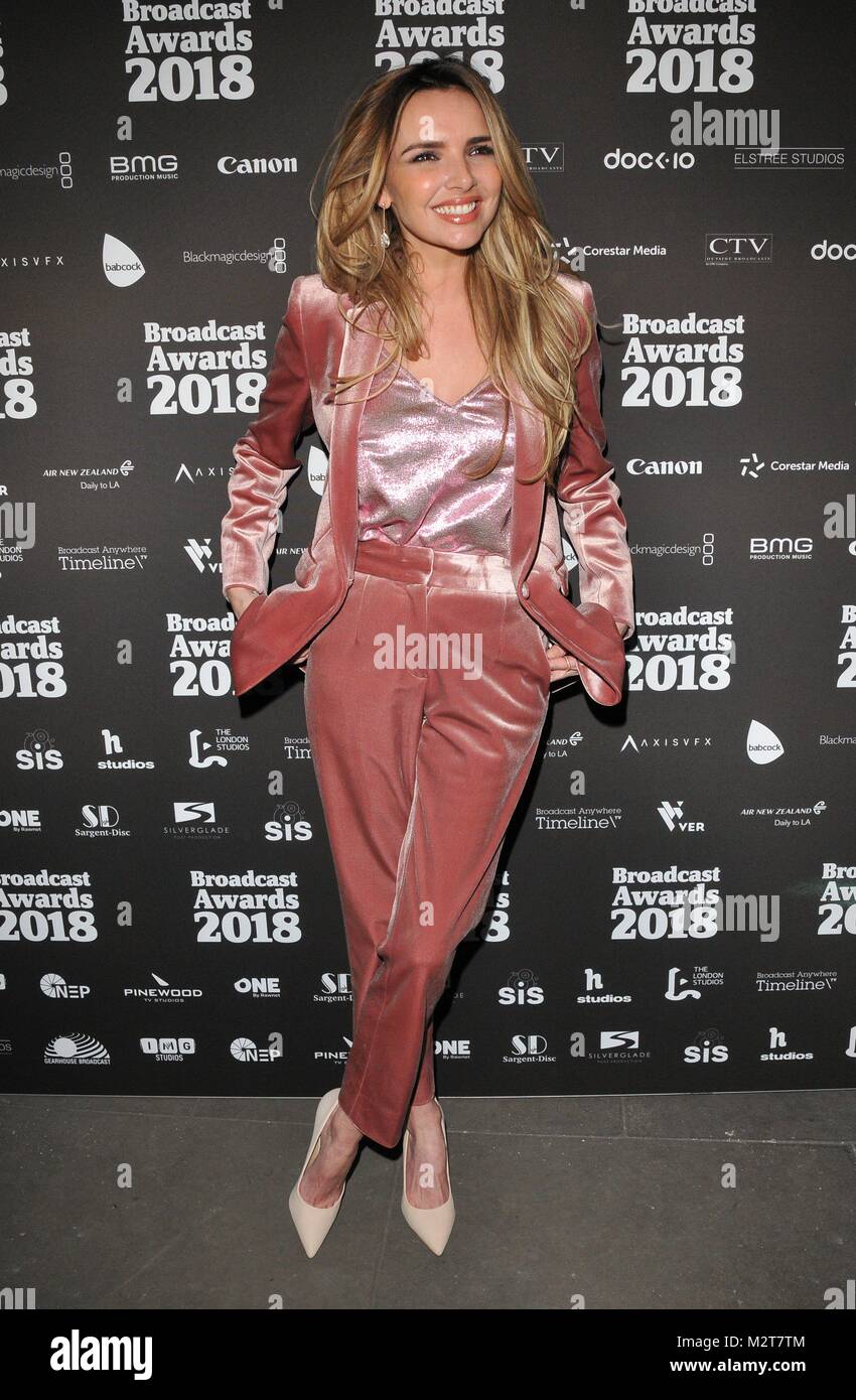 London,UK. Nadine Coyle at the Broadcast Awards 2018, Grosvenor House ...