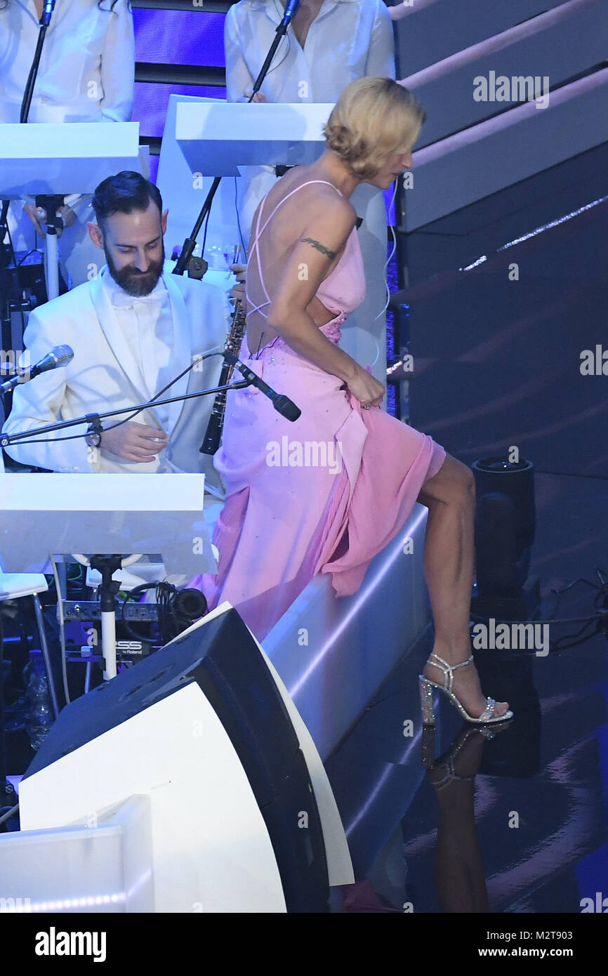 Sanremo. 68th Festival of the Italian Song. Third evening. Michelle ...