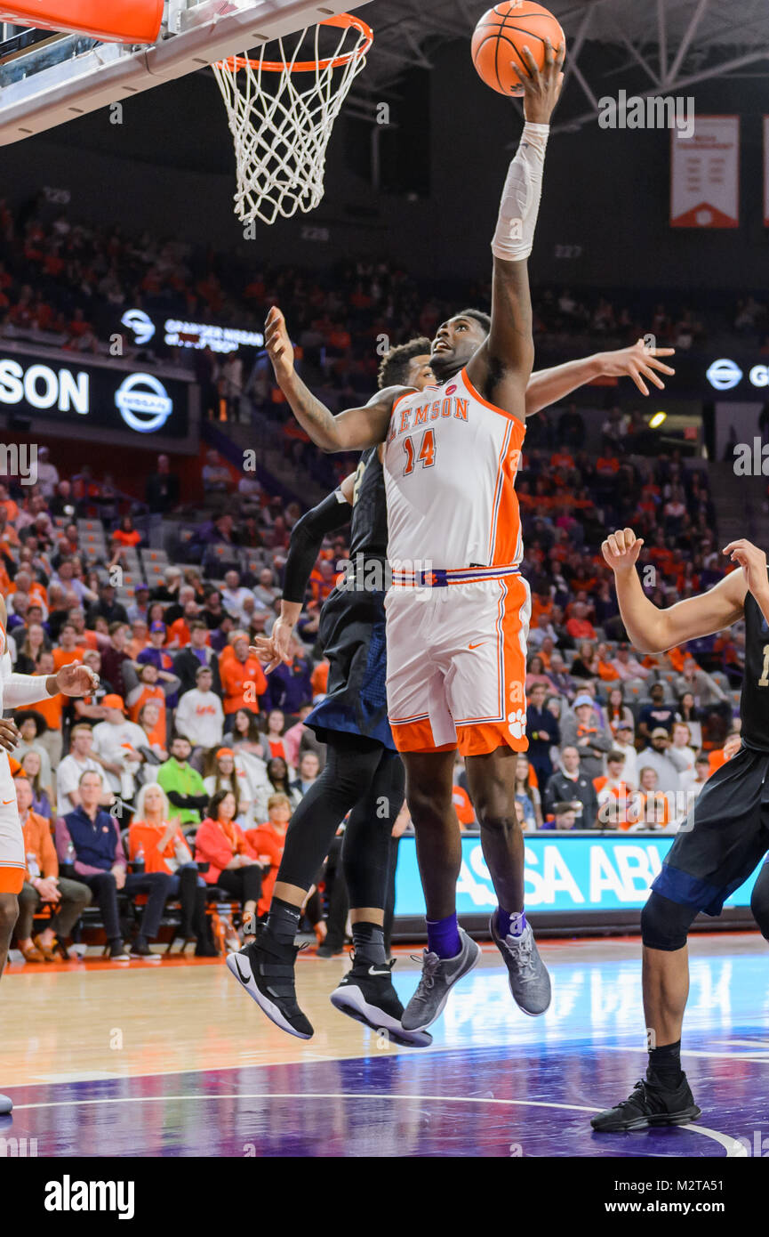 Clemson Tigers forward Elijah Thomas (14) during 2nd half action of the ...