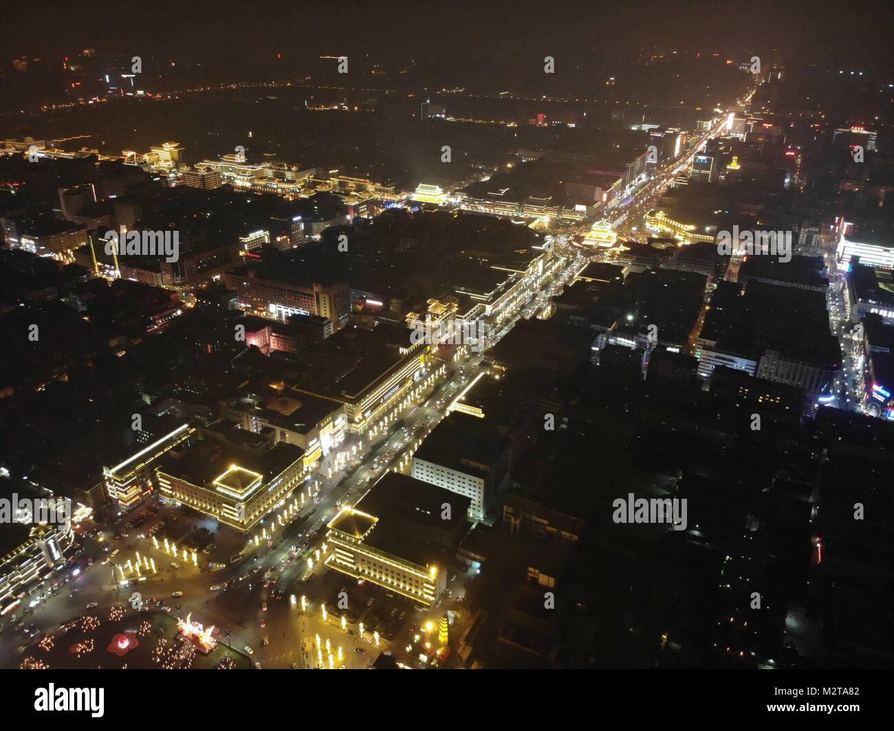 Xi'an, China. February 8, The lantern fair is held at Xi'an, northwest ...