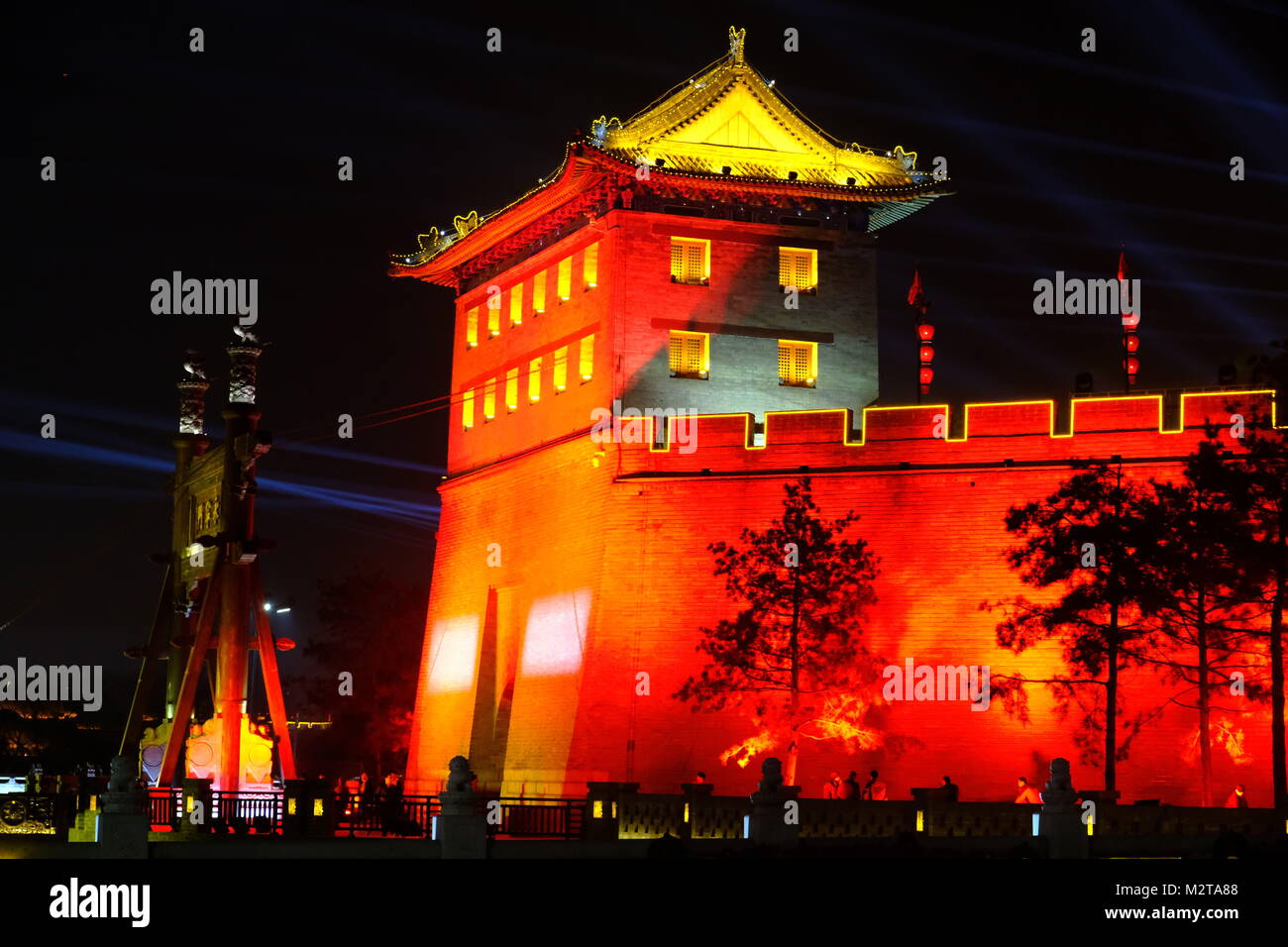 Xi'an, China. February 8, The lantern fair is held at Xi'an, northwest ...