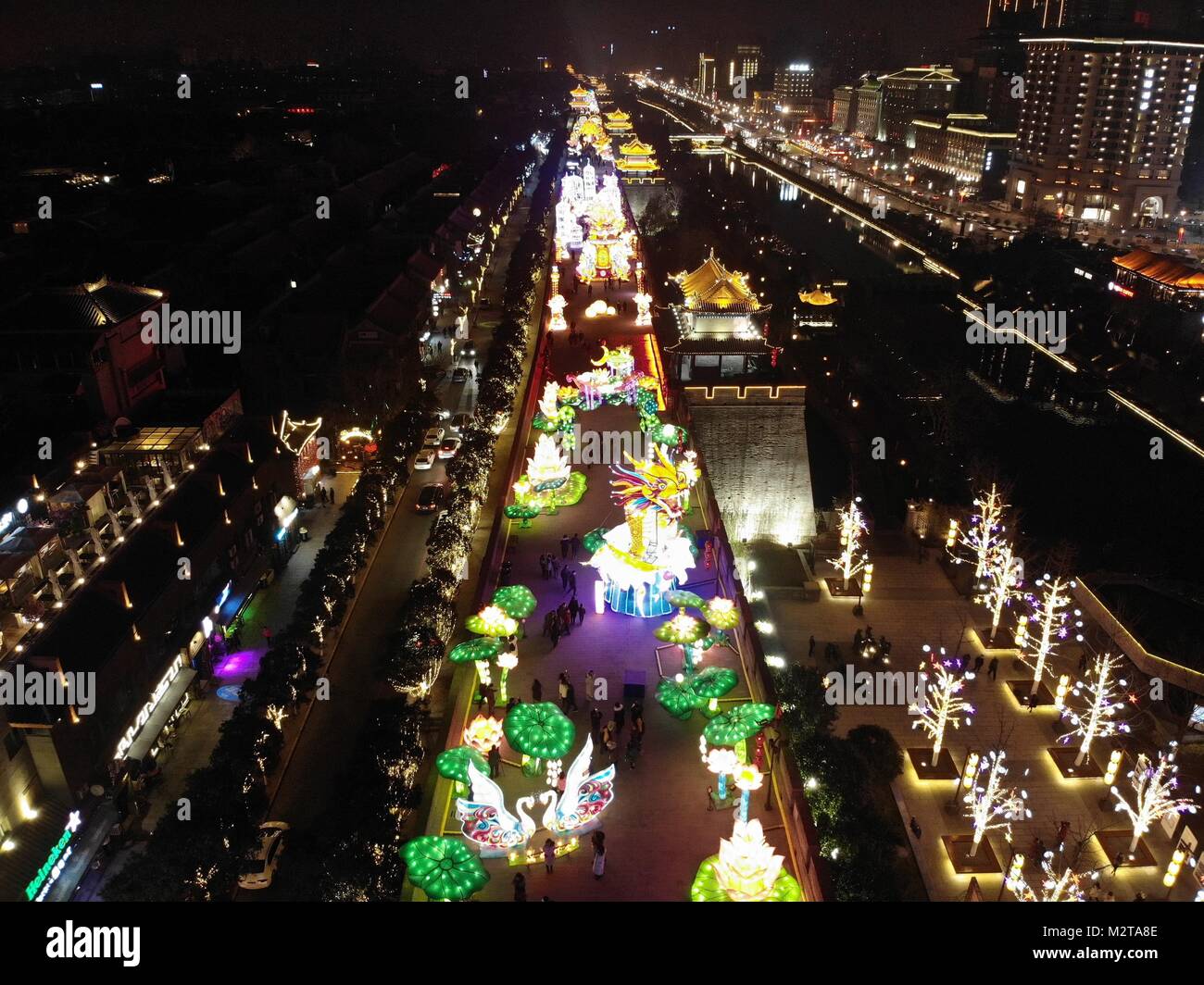 Xi'an, China. February 8, The lantern fair is held at Xi'an, northwest ...