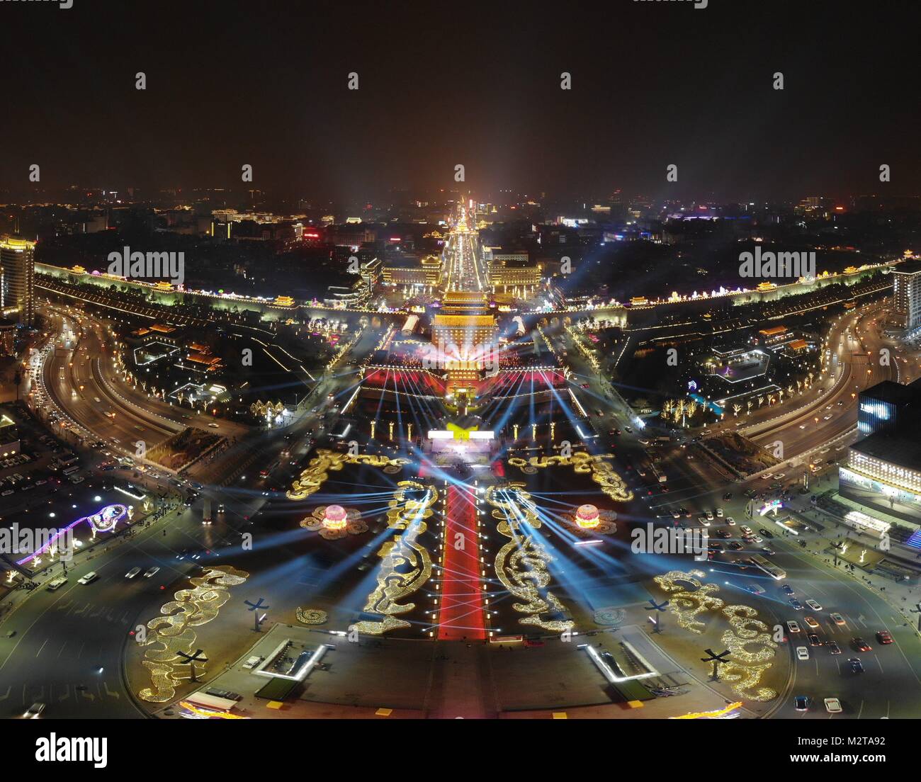 Xi'an, China. February 8, The lantern fair is held at Xi'an, northwest ...