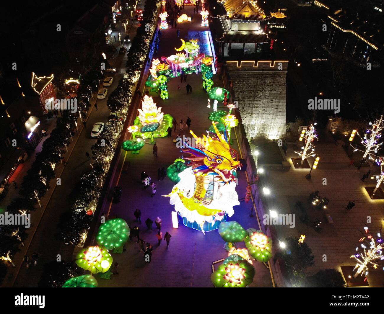 Xi'an, China. February 8, The lantern fair is held at Xi'an, northwest ...