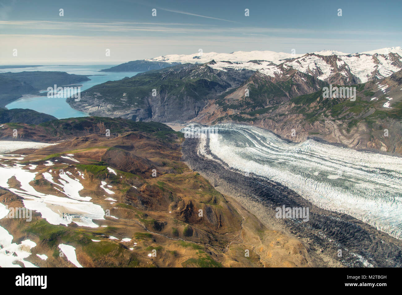 Glacier flowing into Icy Bay Stock Photo - Alamy