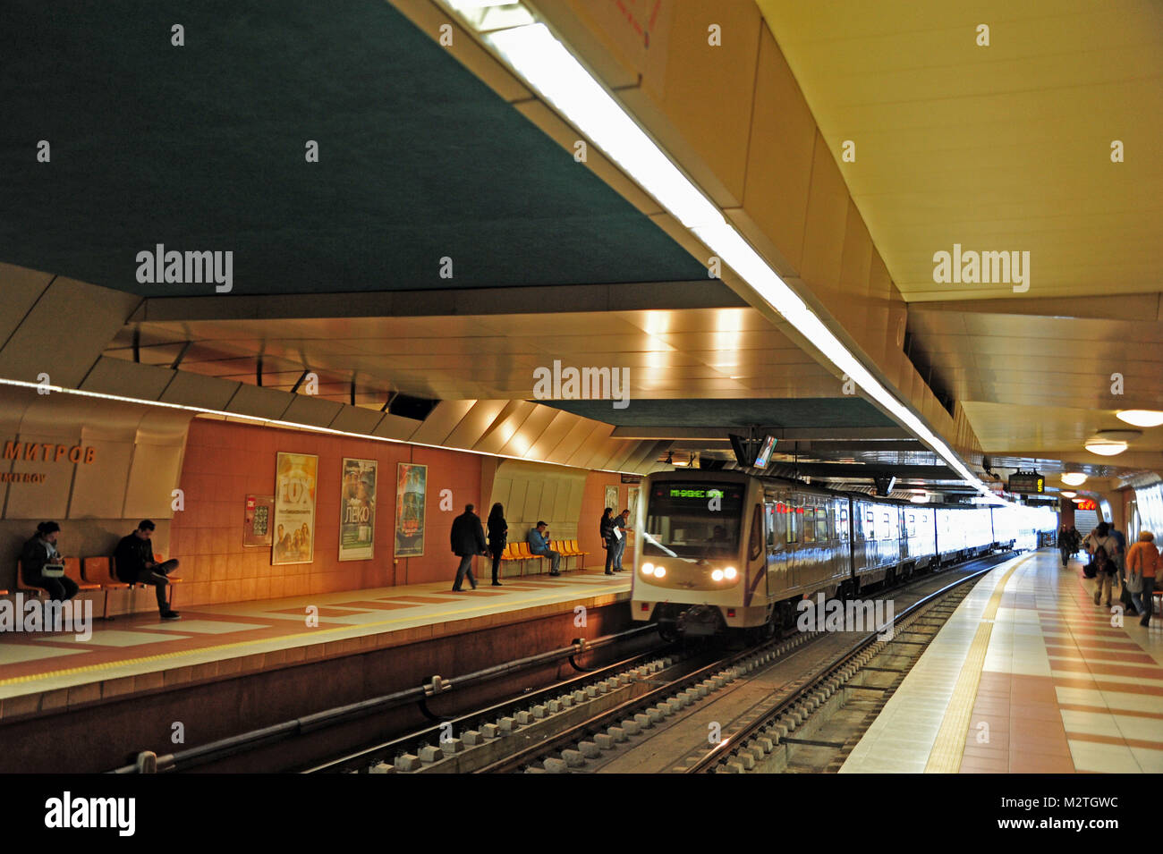 The G.M. Dimitrov metro station in Sofia, pictured on 11.10.2017 ...