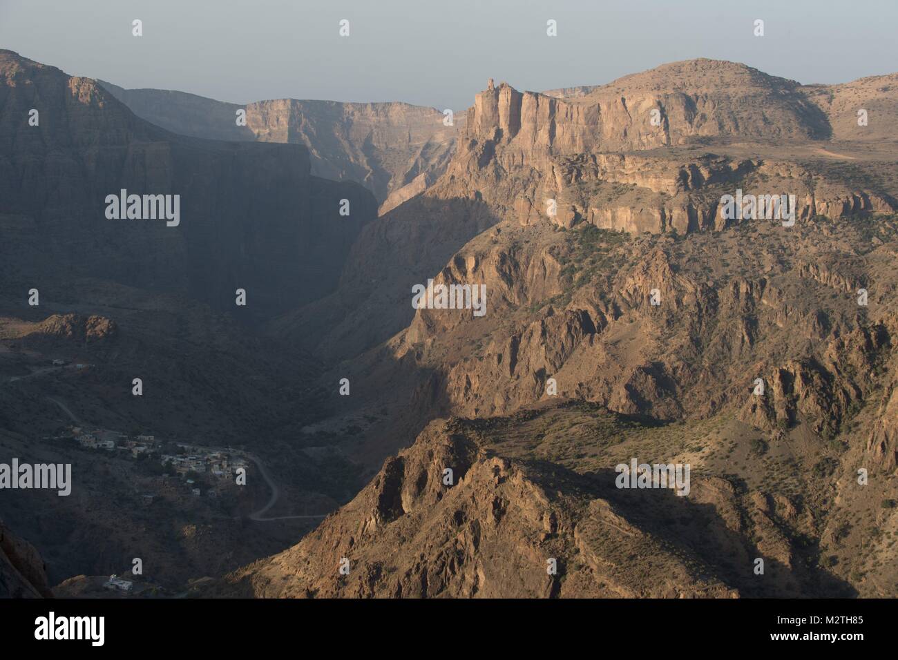 View from the Sayq Plateau of the Jabal Akhdar, Green Mountain, Oman ...
