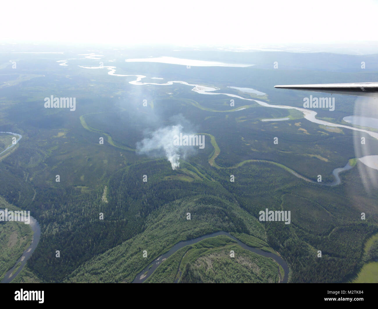 Moving River Fire, June Alaska Fire Service Stock Photo - Alamy