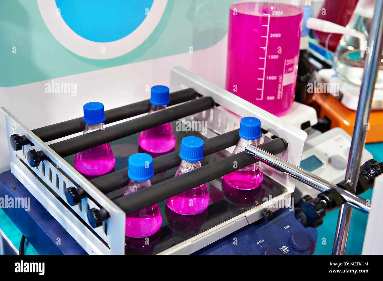 Linear shaker in chemical laboratory with samples Stock Photo - Alamy