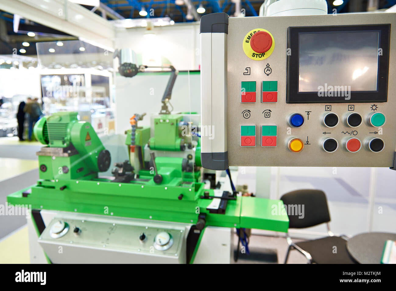 Computer machine control panel for automated production in factory hi ...