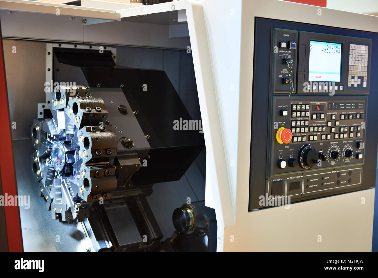 Machining center with CNC with display Stock Photo - Alamy