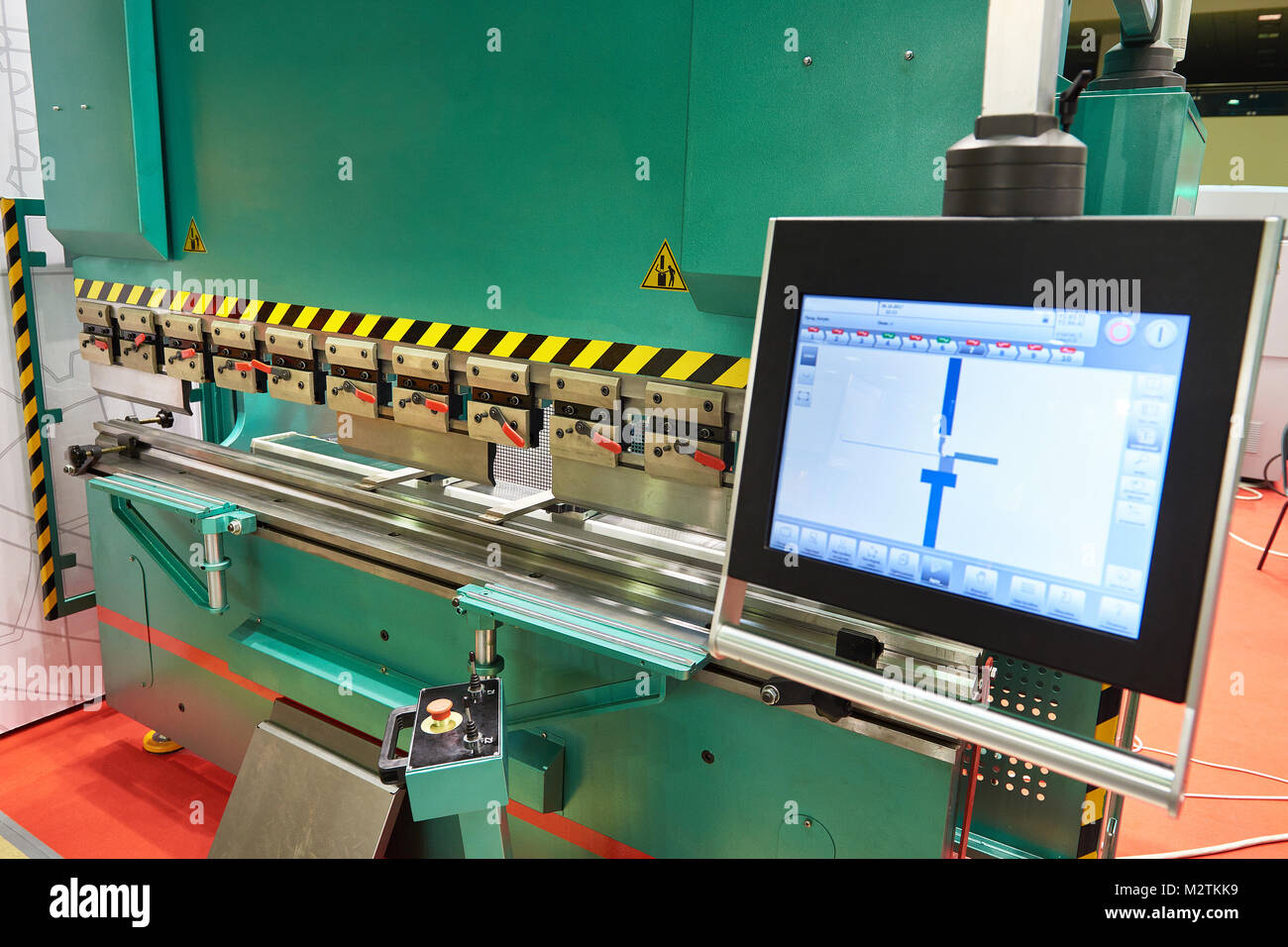 Industrial hydraulic press with control panel Stock Photo - Alamy